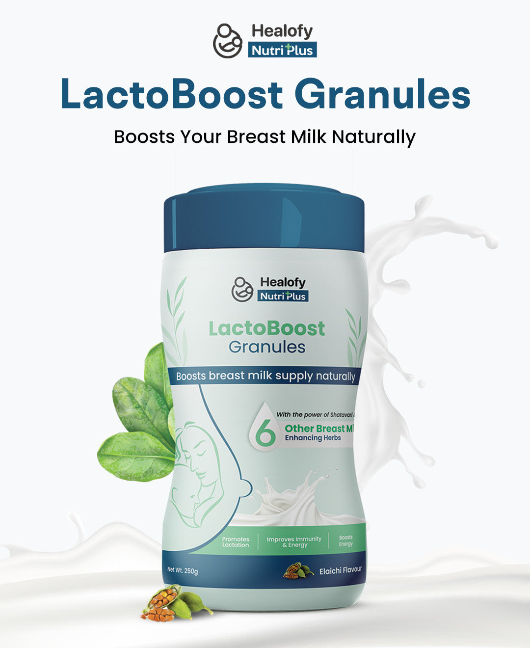 Healofy Nutri-Plus Lacto-Boost Granules (with Shatavari & 6 herbs) | B