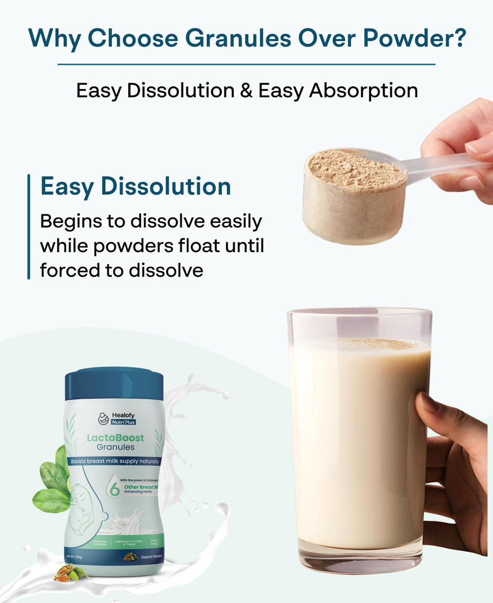 Healofy Nutri-Plus Lacto-Boost Granules (with Shatavari & 6 herbs) | B